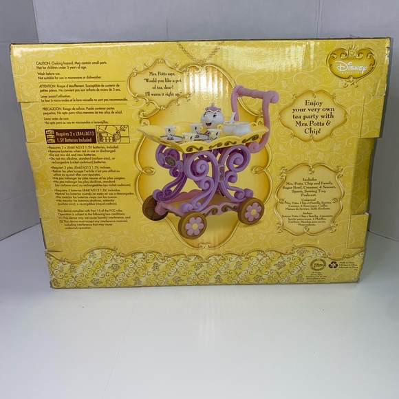 Disney | Toys | Nwt Disney Mrs Potts And Chip Tea Cart New | Poshmark